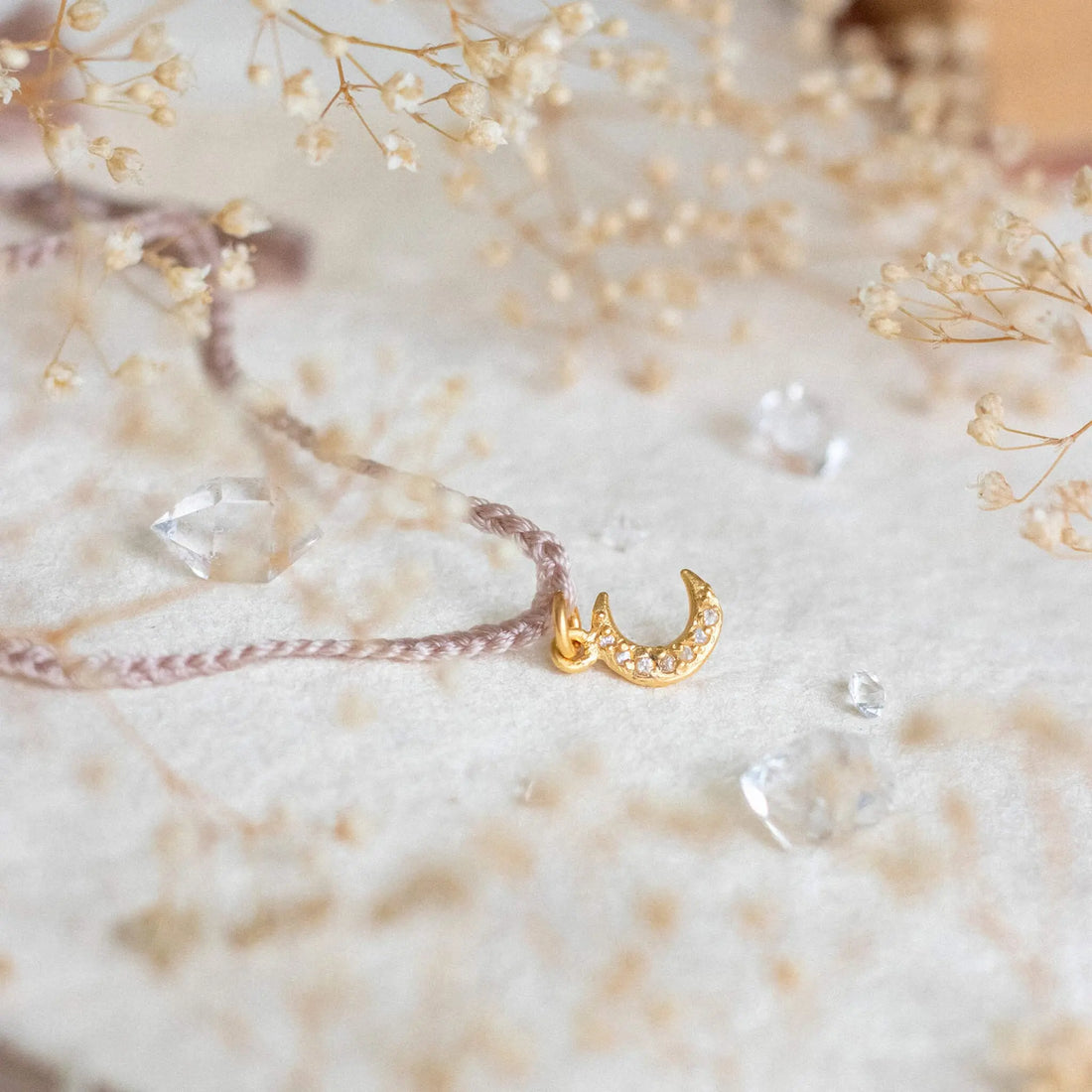 Elegant Crescent Moon Bracelet | Lunar Bracelet Charm by Ananda Soul ...